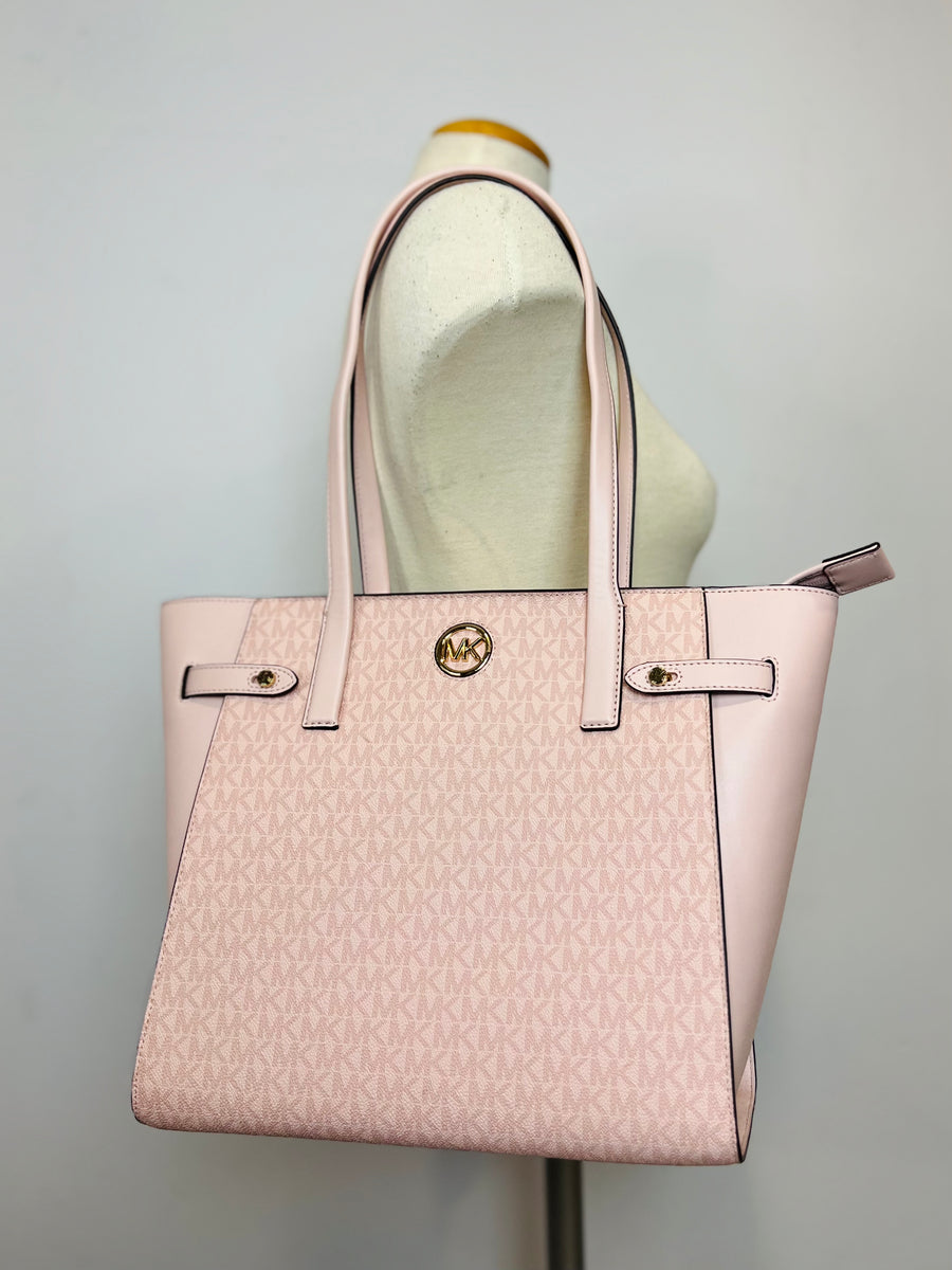 Michael Kors Carmen Large North South Zip Tote Powder Blush Pink MK Si ...
